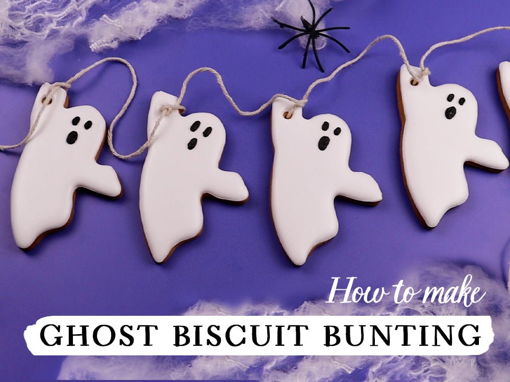 Create Spooky Halloween Ghost Biscuit Bunting with Biscuiteers