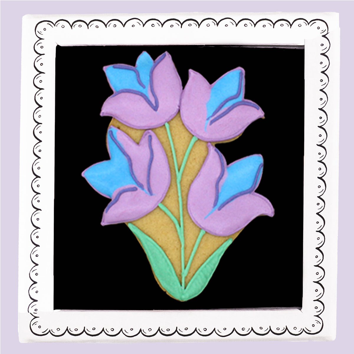 Larkspur July Birth Flower Letterbox Biscuit | Letterbox biscuits ...