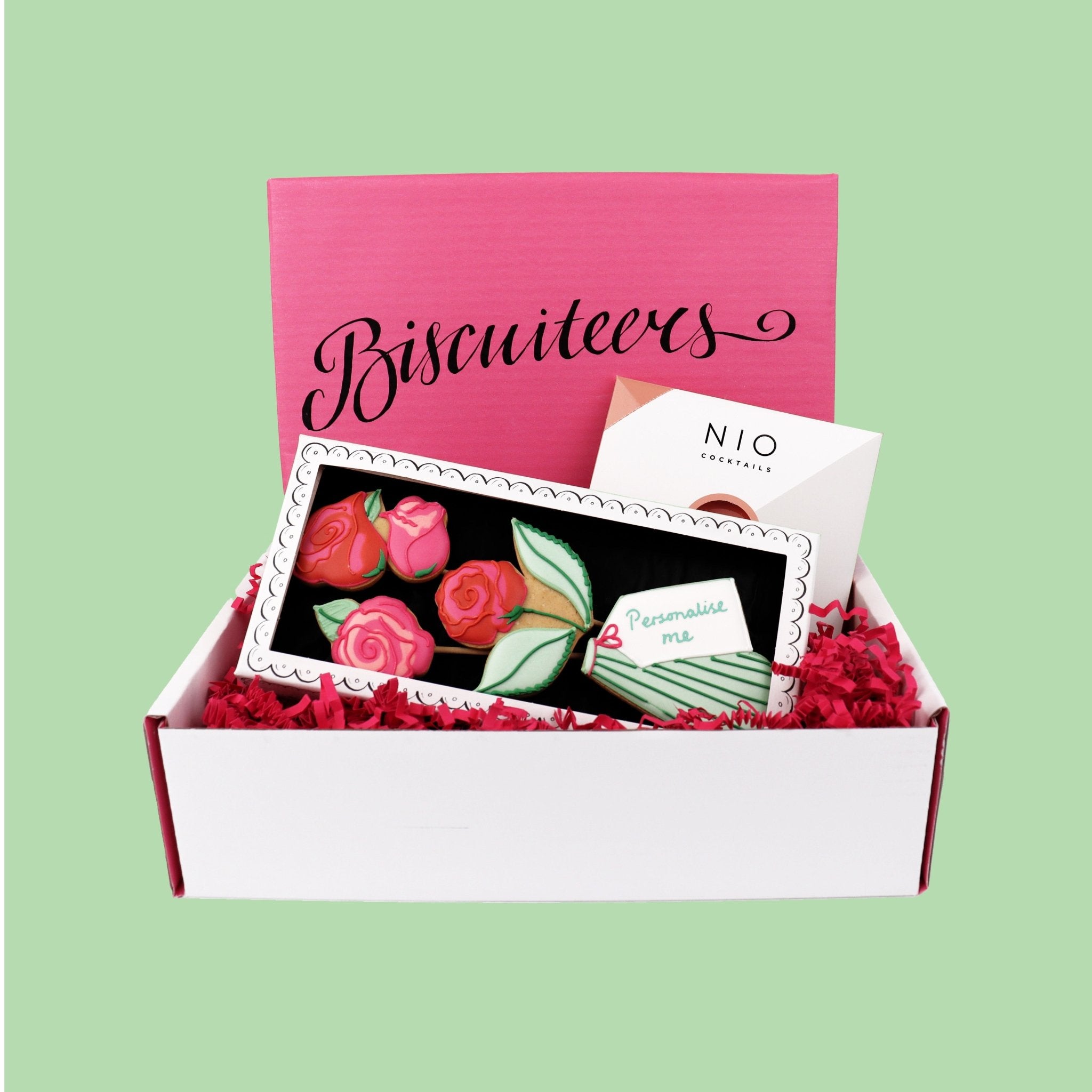 Roses & Cosmo Gift Box | Hamper | Biscuiteers