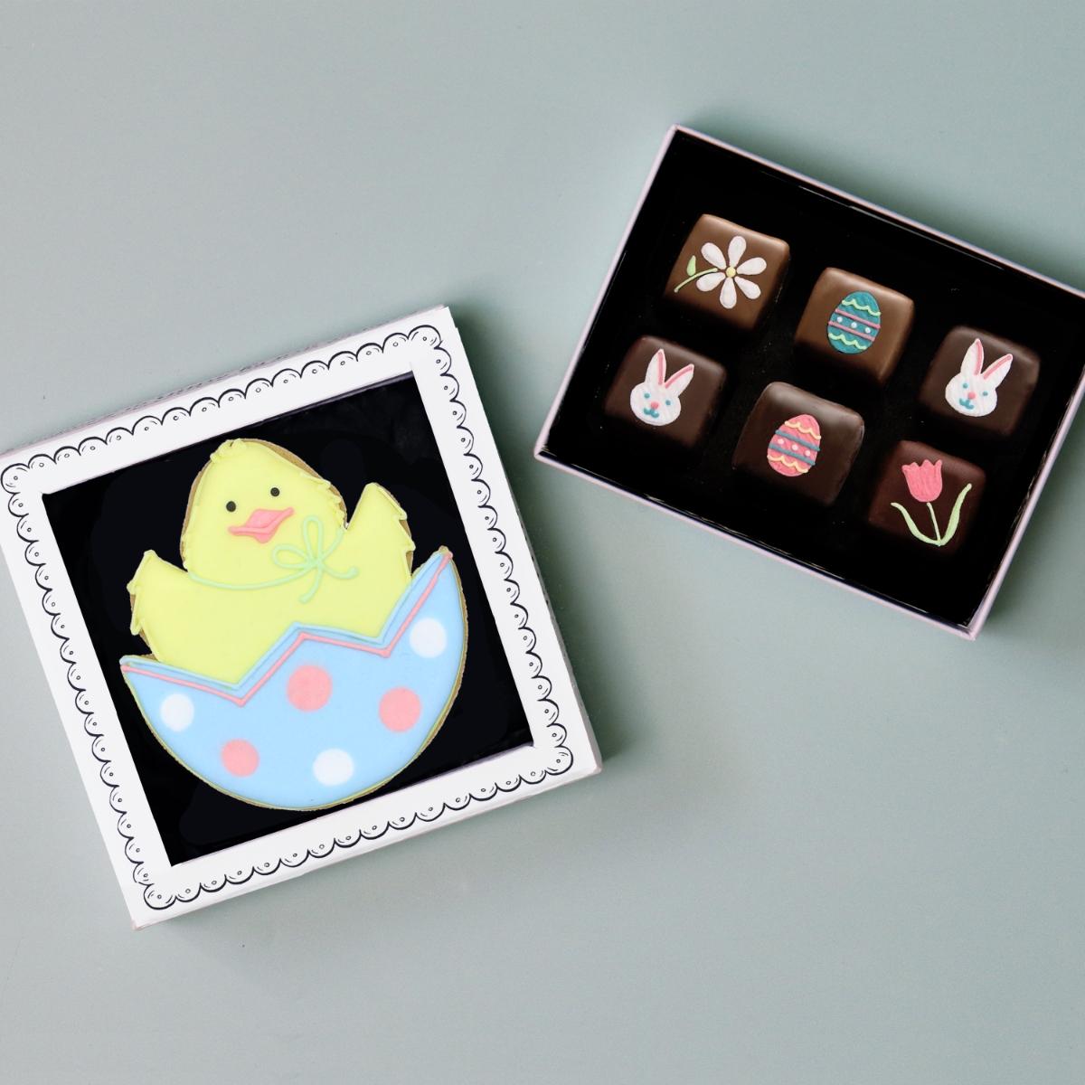 Chick and choc gift box