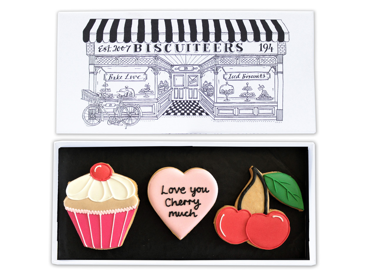 Love You Cherry Much Letterbox Biscuits